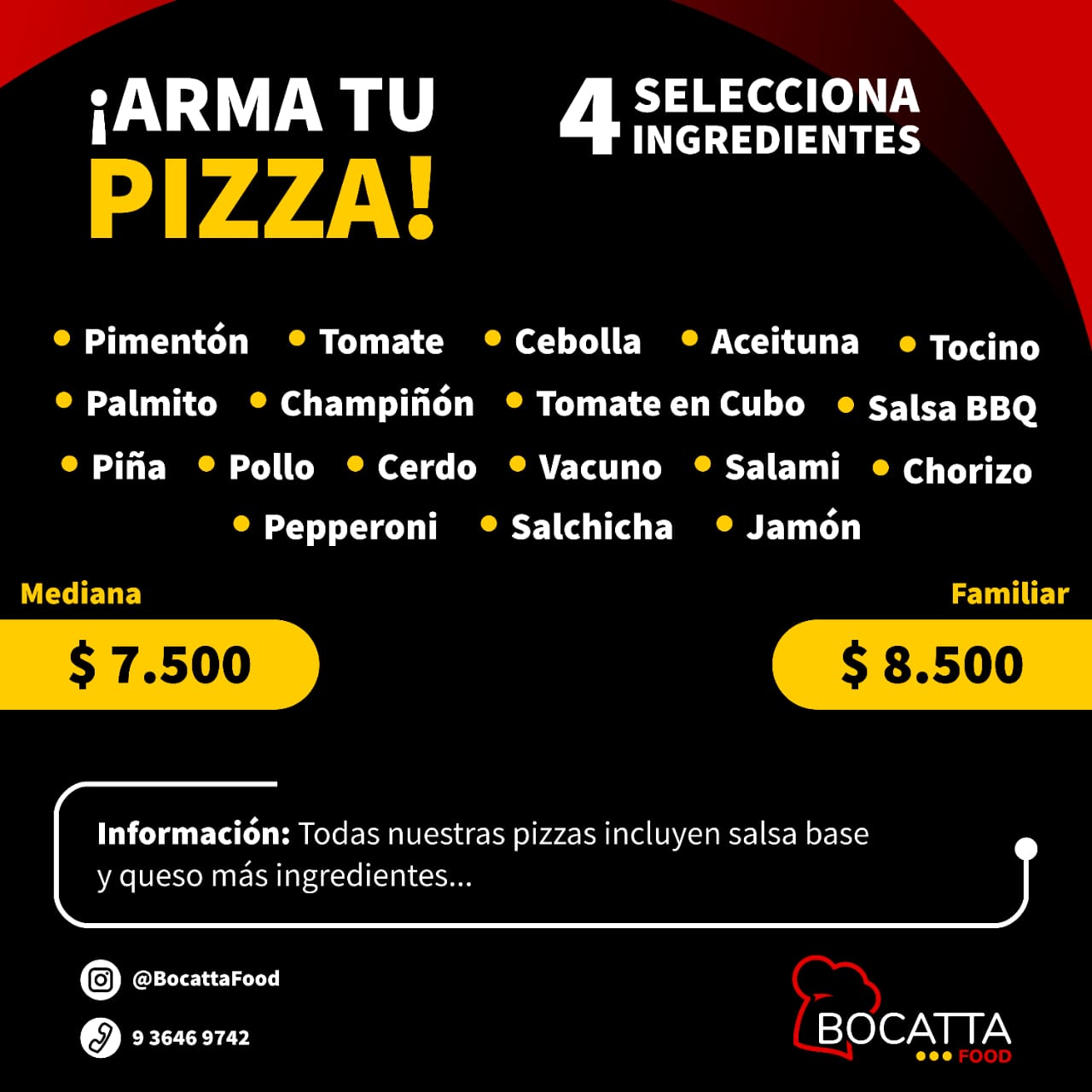 Carta Online de Bocatta food en Coquimbo - cartaymenus.com